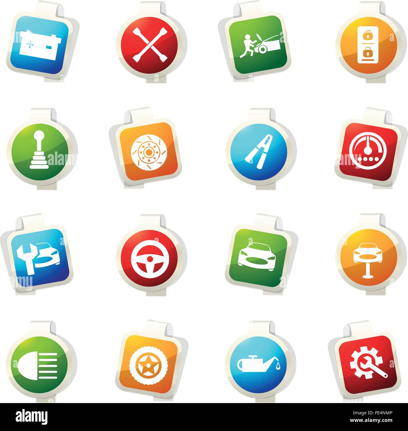 Car service icons set Stock Vector Image & Art - Alamy
