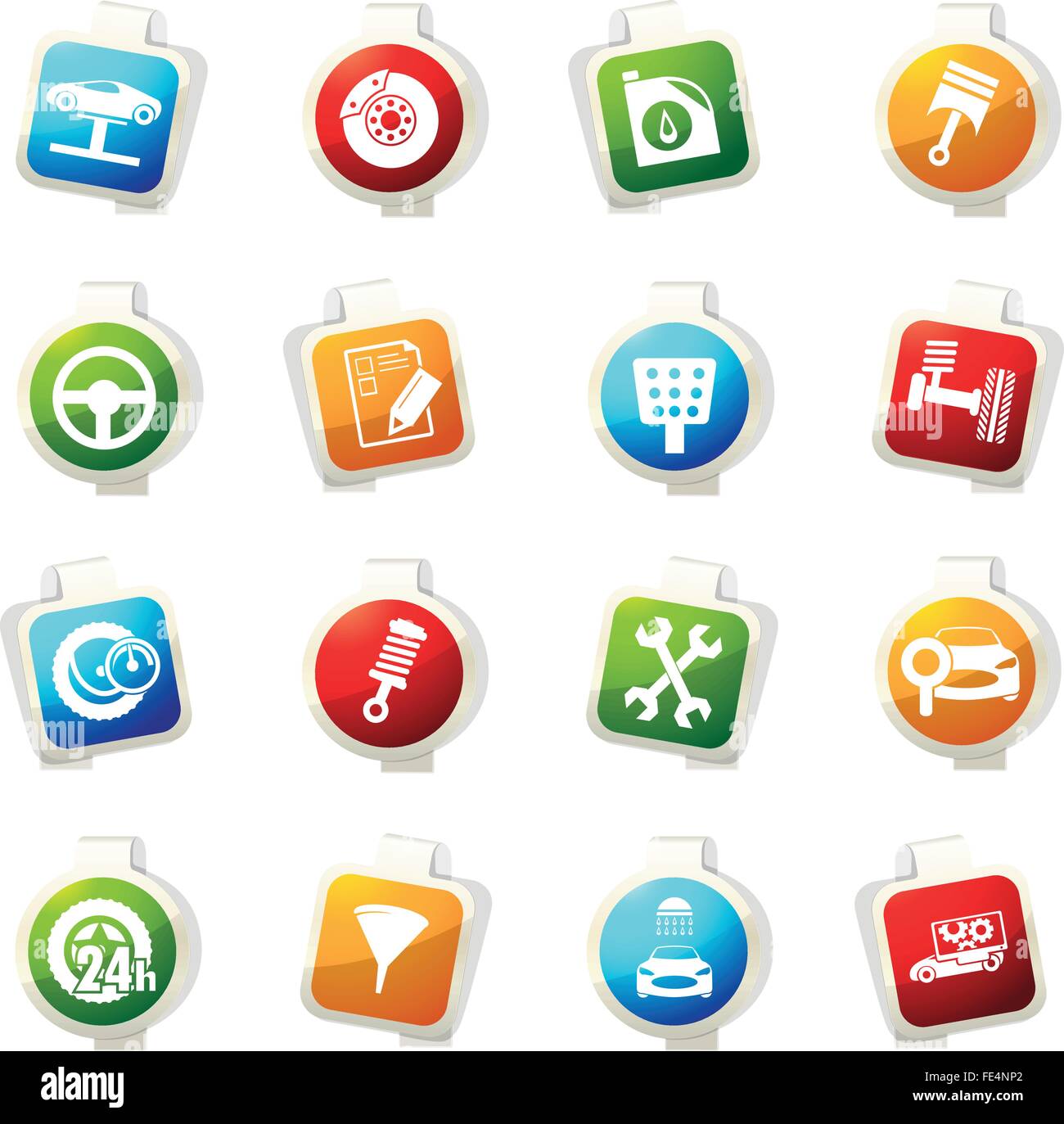 Car service icons set Stock Vector Image & Art - Alamy
