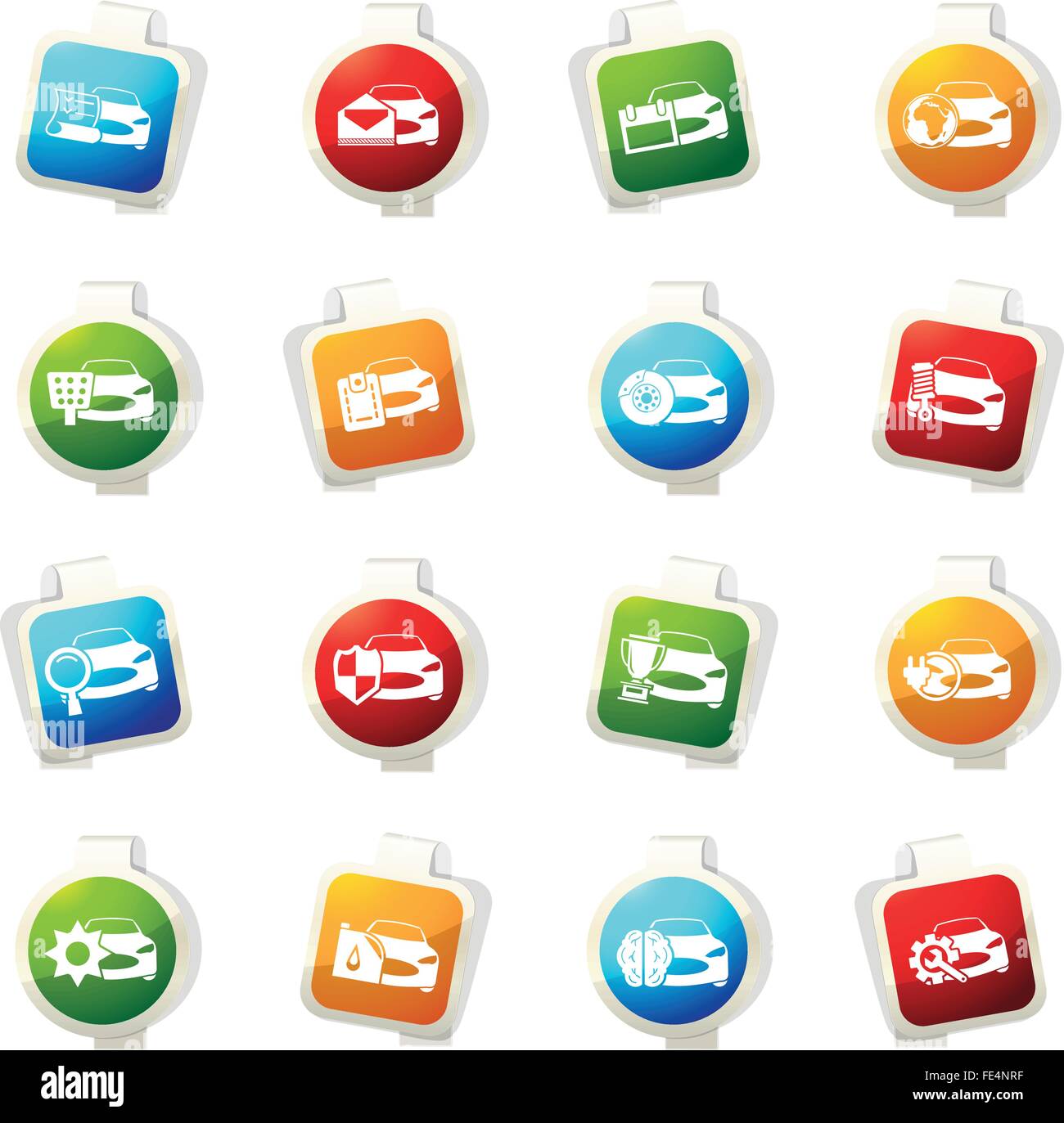 Car service icons set Stock Vector Image & Art - Alamy