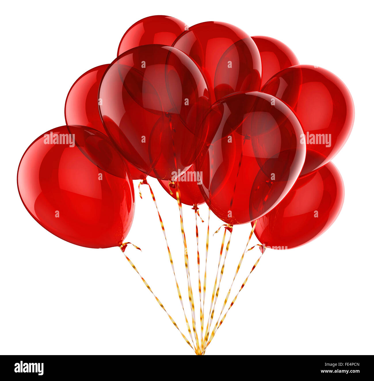 Festive red ballons Stock Photo - Alamy