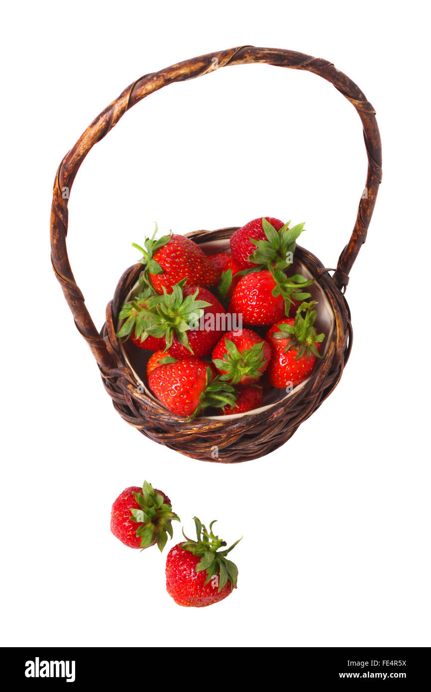 Basket of strawberries Stock Photo - Alamy
