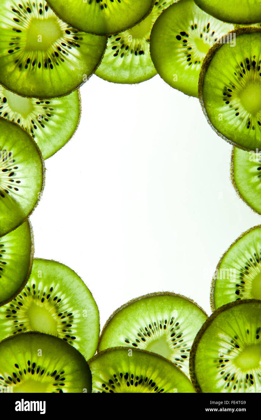 Frame from sliced kiwi fruit Stock Photo - Alamy