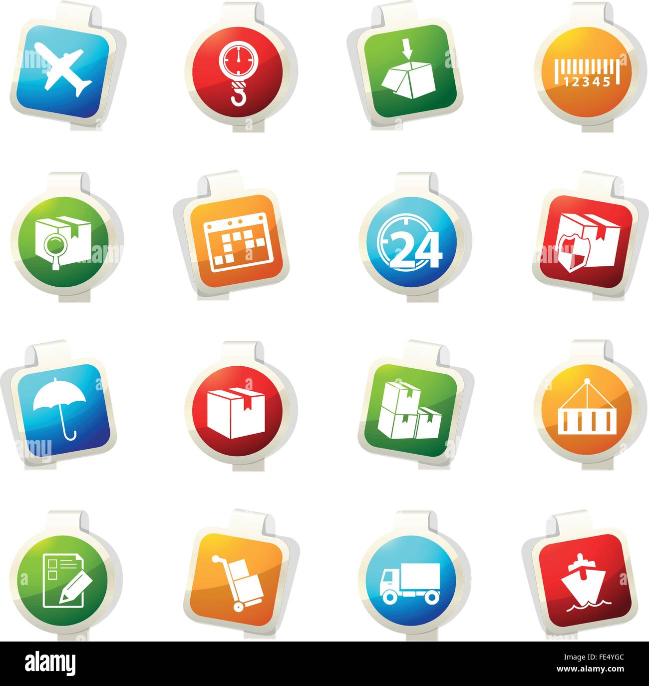 Shipping and delivery icons Stock Vector Image & Art - Alamy
