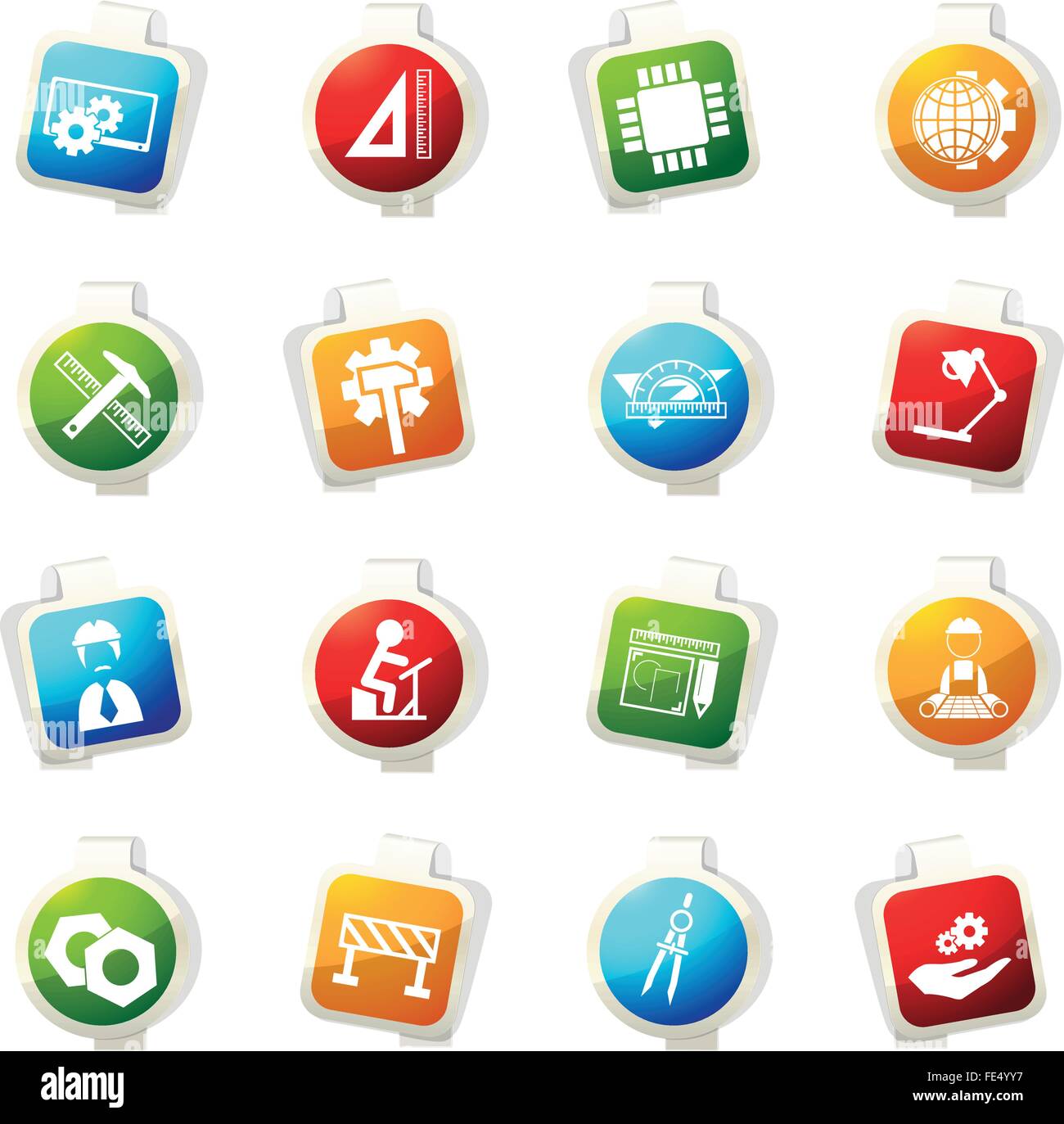 Engineering icons set Stock Vector Image & Art - Alamy