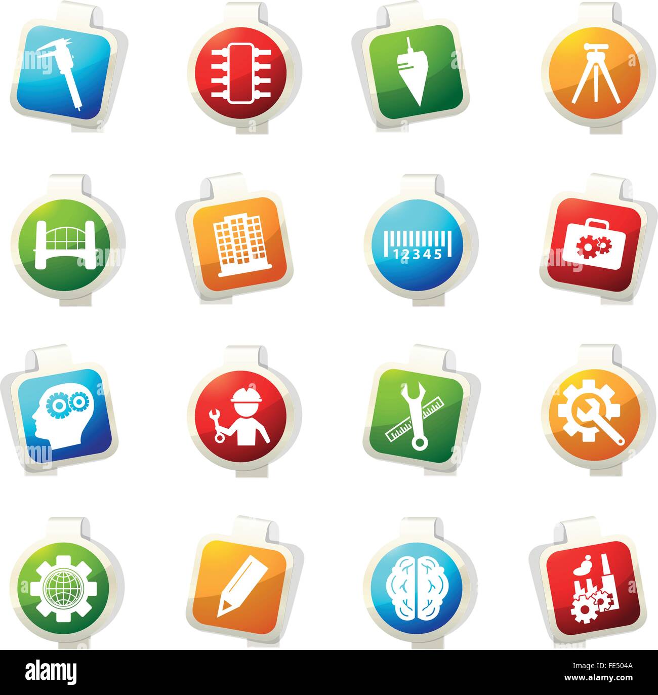 Engineering icons set Stock Vector Image & Art - Alamy