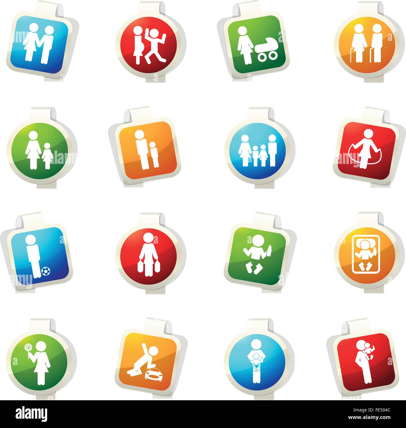 Family icons set Stock Vector Image & Art - Alamy