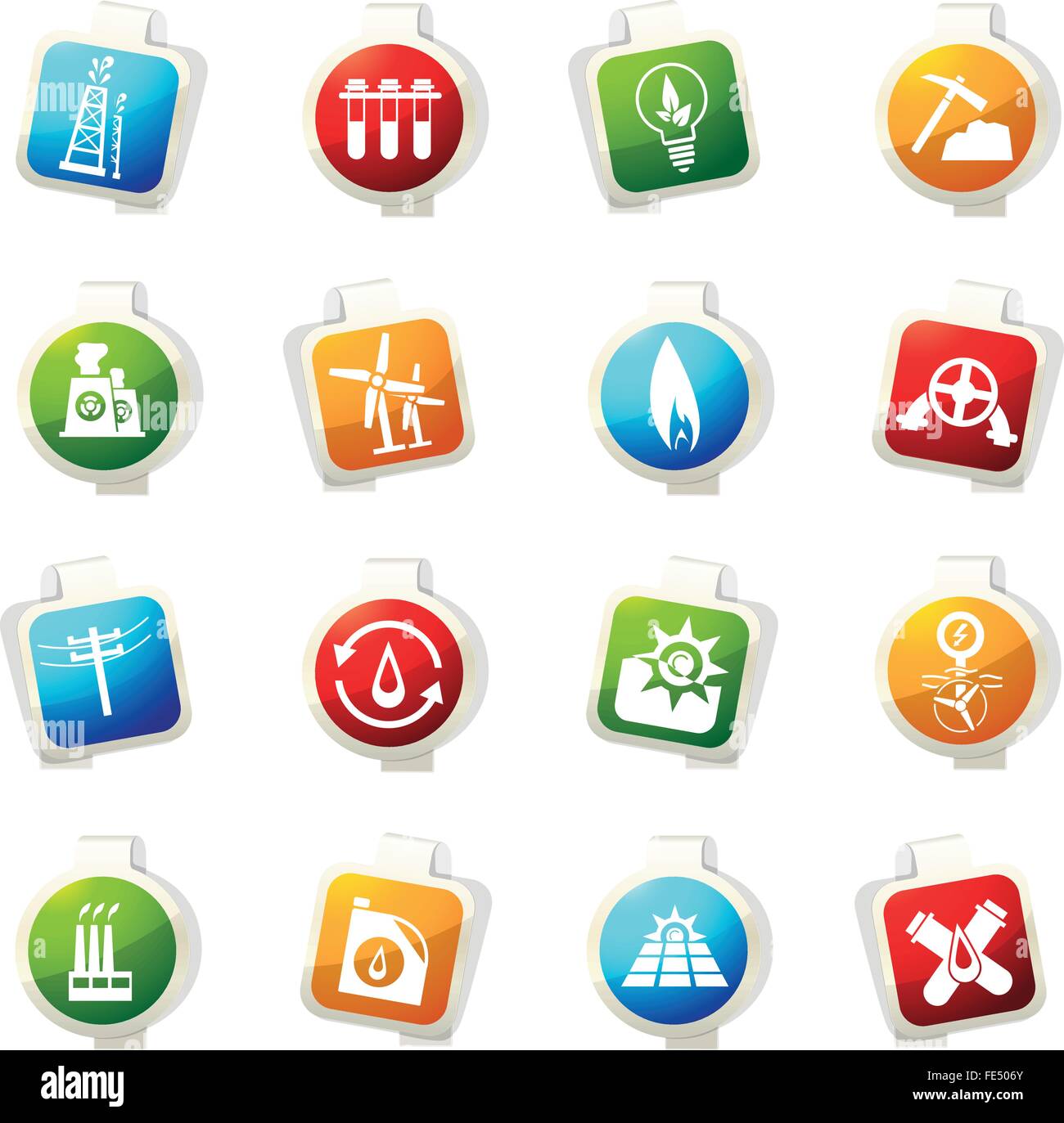 Industrial icons set Stock Vector Image & Art - Alamy