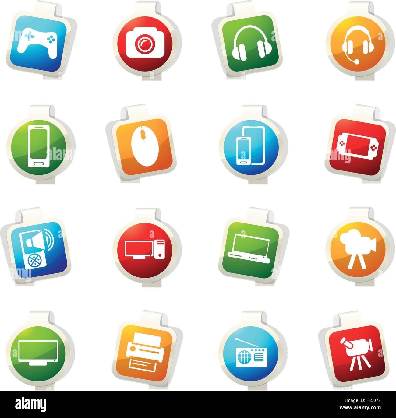 Gadget icon set Stock Vector Image & Art - Alamy