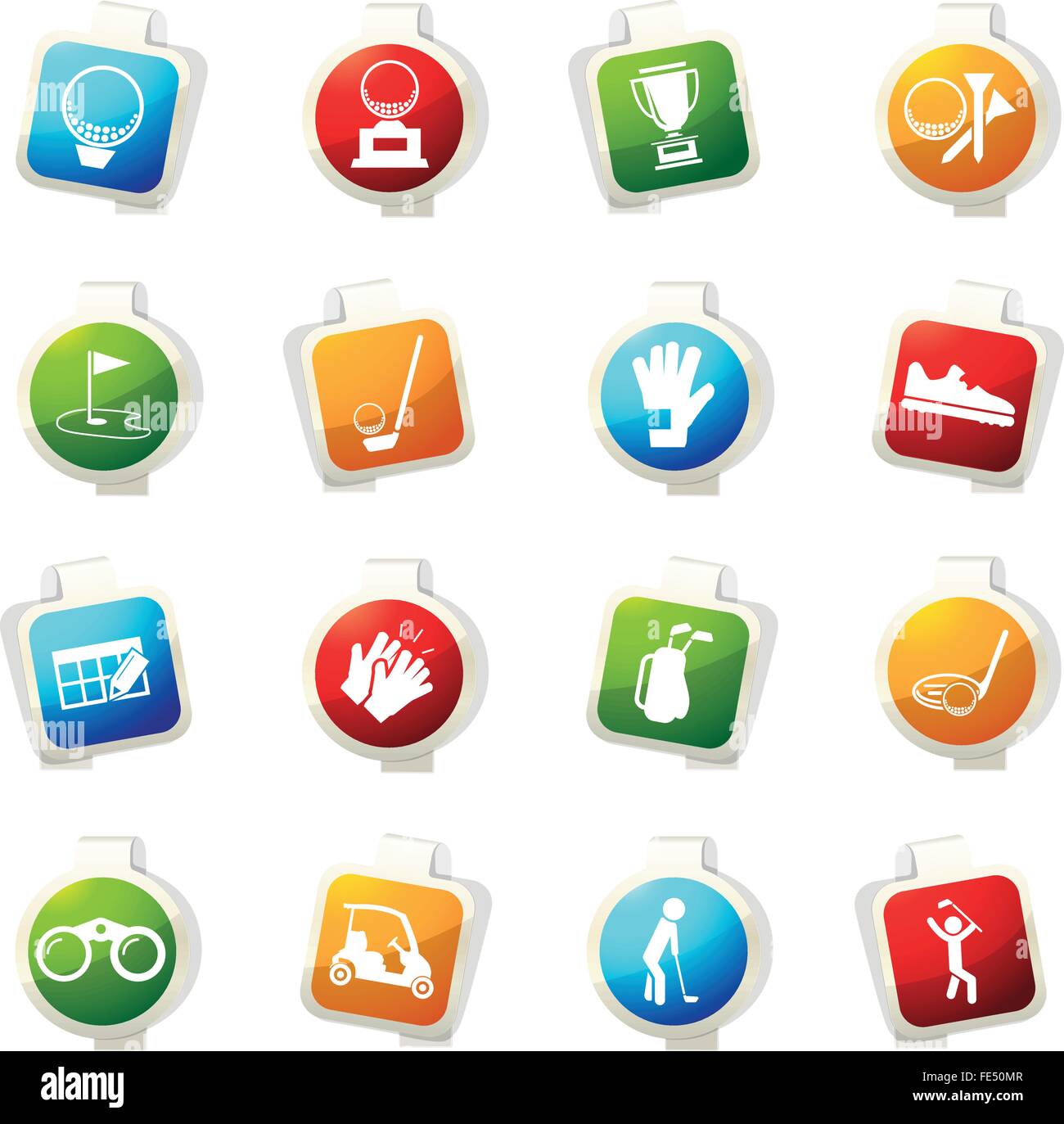 Golf icons set Stock Vector Image & Art - Alamy