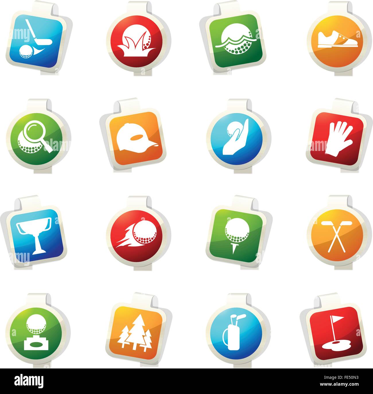 Golf icons set Stock Vector Image & Art - Alamy