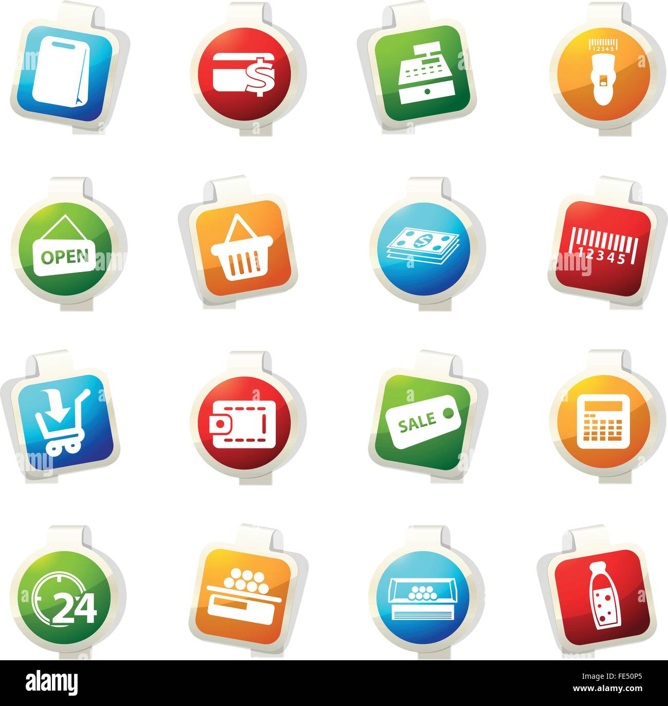 Grocery store icon Stock Vector Image & Art - Alamy