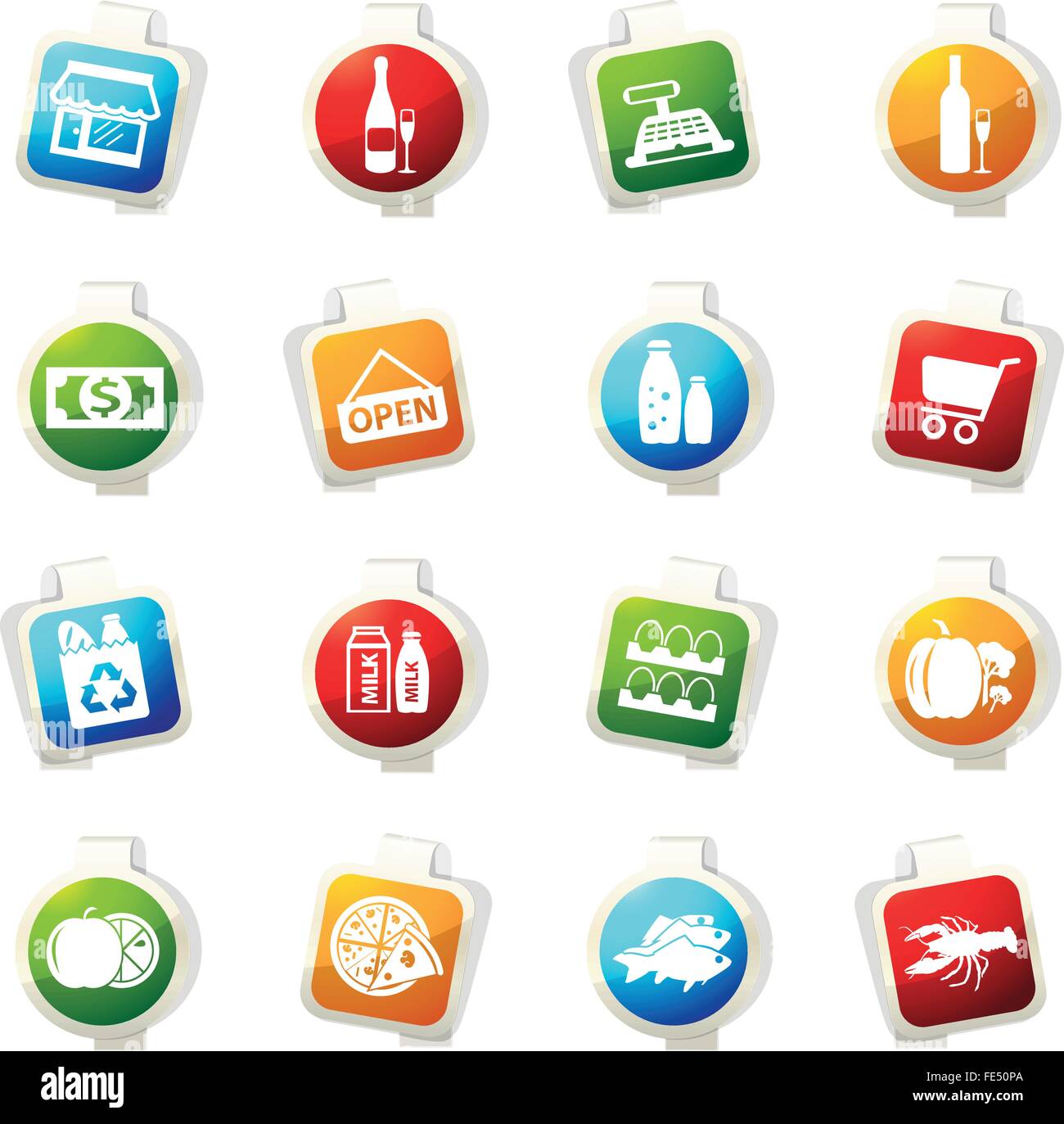 Grocery store icon Stock Vector Image & Art - Alamy