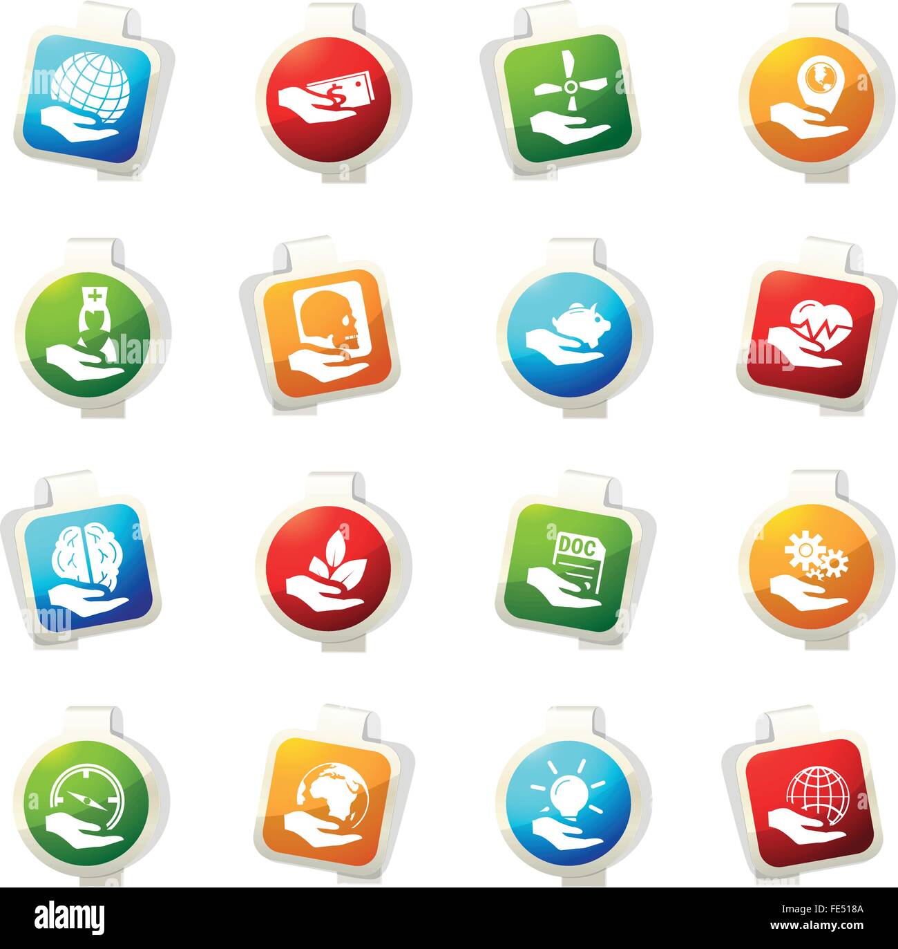 Insurance hands icons Stock Vector Image & Art - Alamy