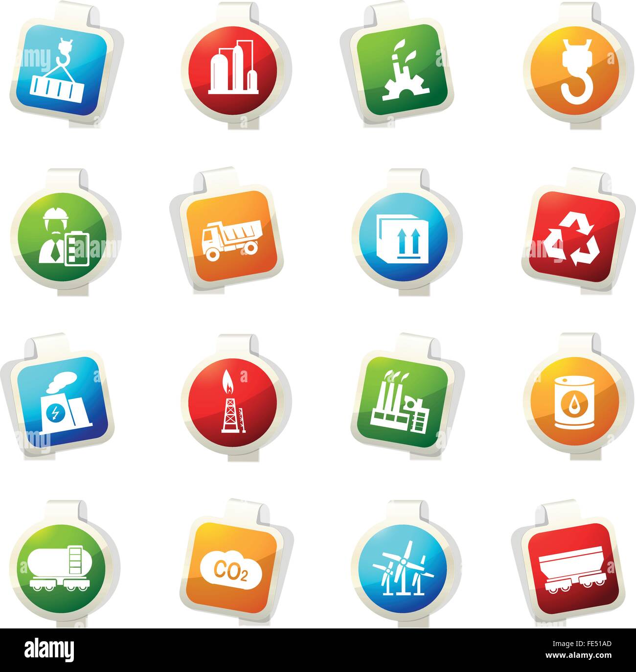 Industry icons set Stock Vector Image & Art - Alamy