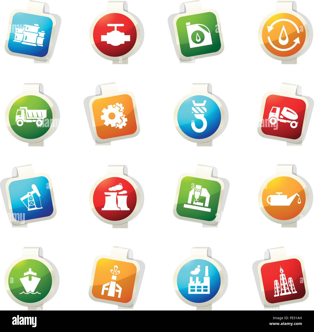 Industry icons set Stock Vector Image & Art - Alamy