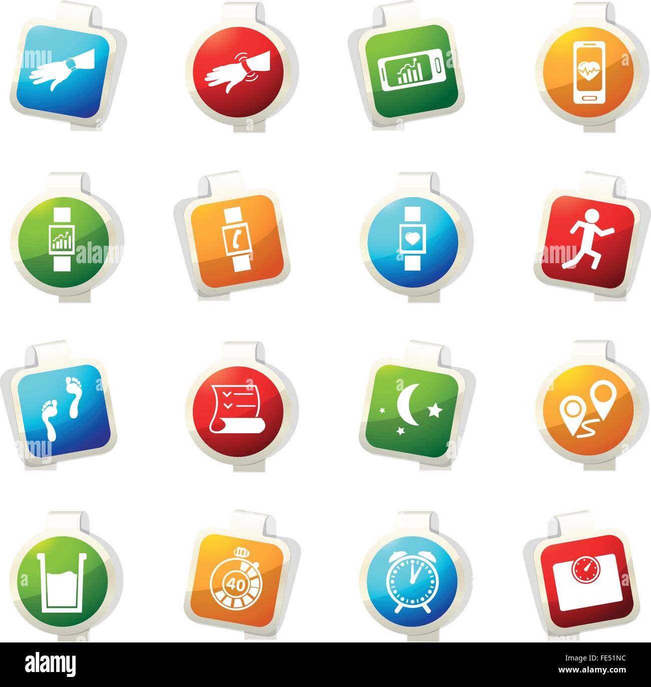 Jogging and workout icons set Stock Vector Image & Art - Alamy