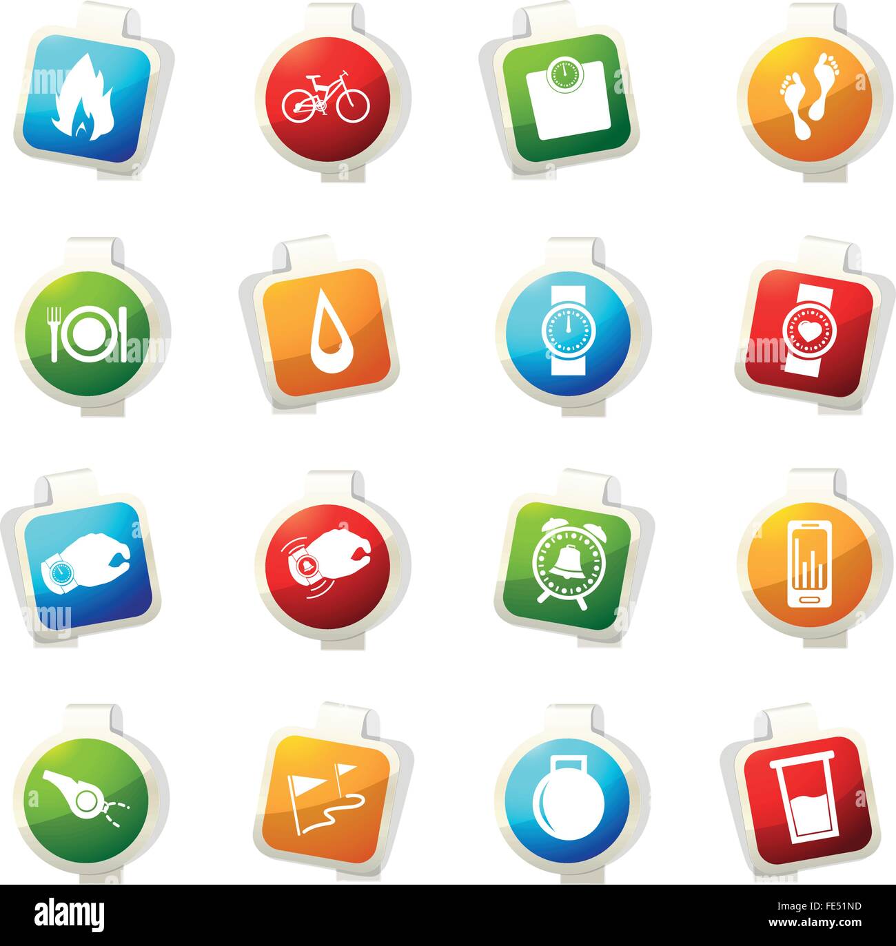Jogging and workout icons set Stock Vector Image & Art - Alamy