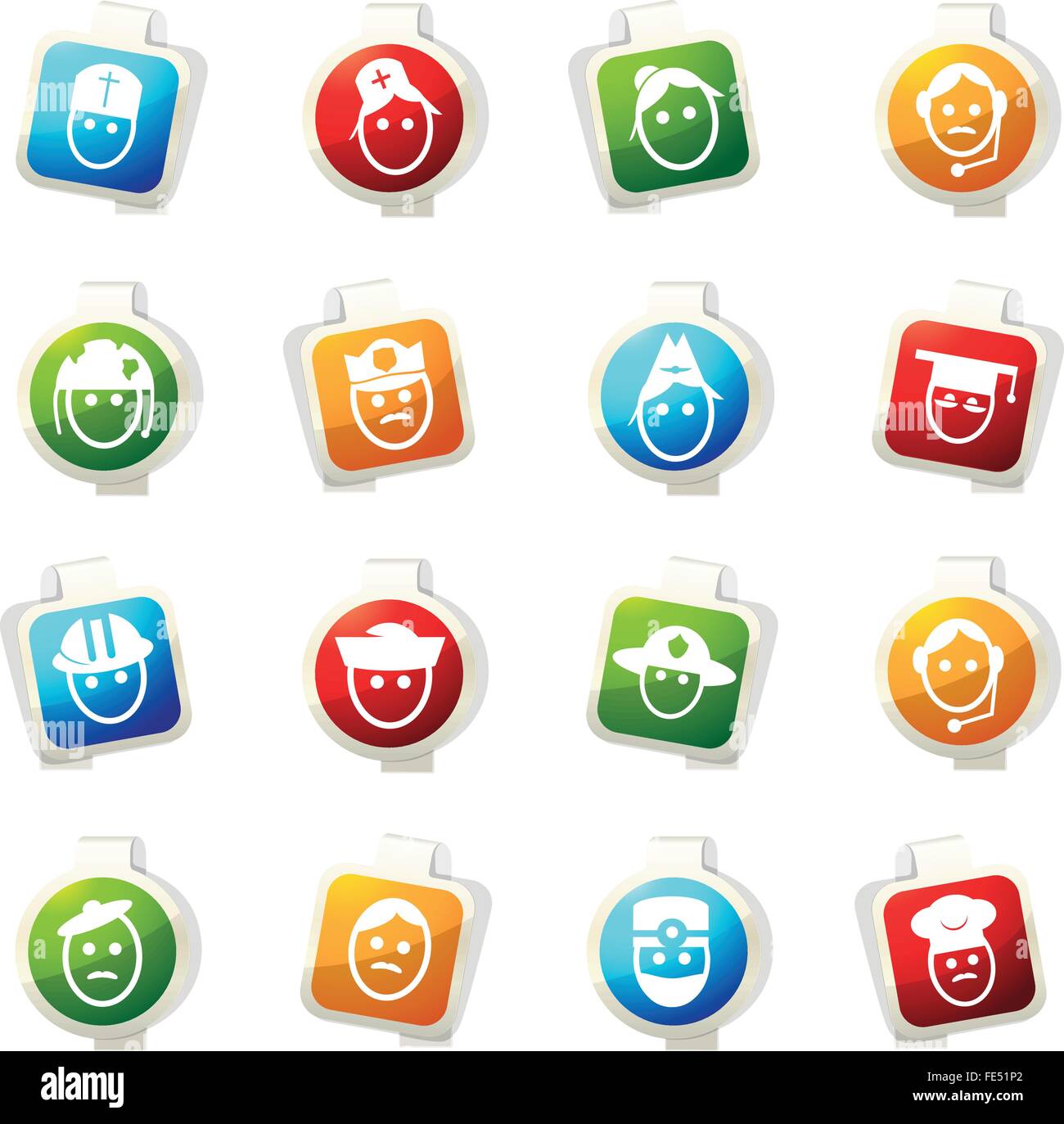 Occupation icons set Stock Vector Image & Art - Alamy