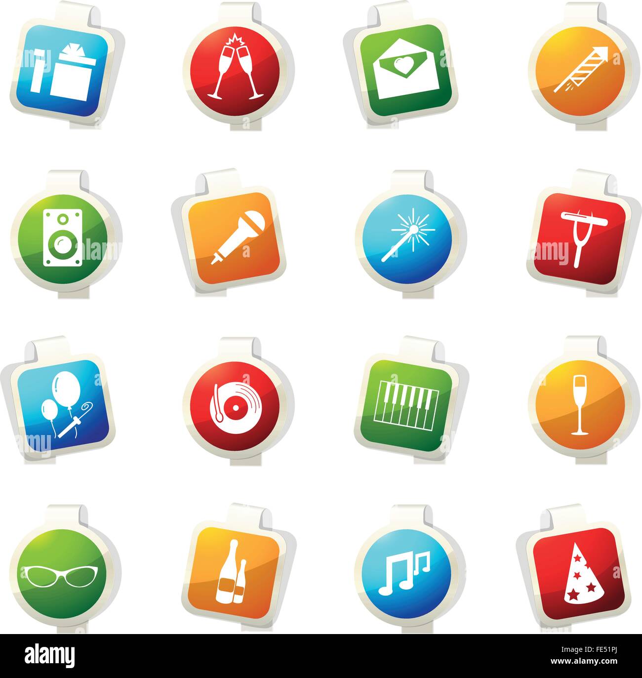 Party Icon Set Stock Vector Image & Art - Alamy