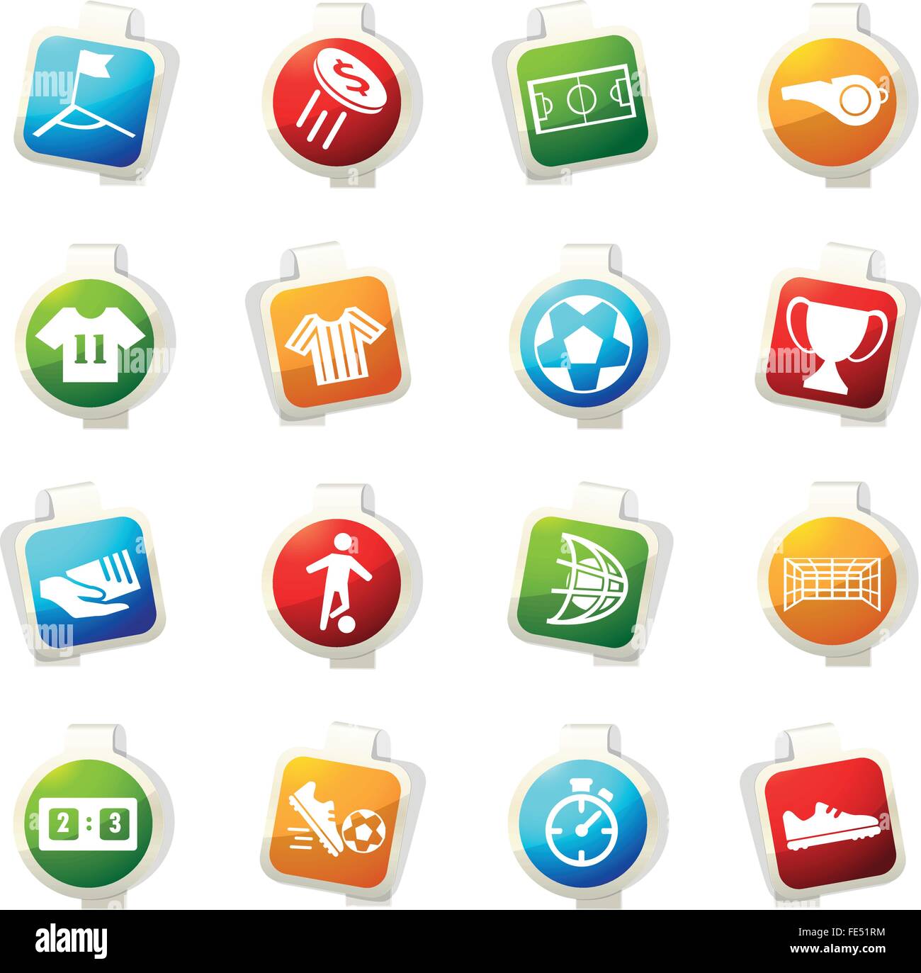 Soccer icons set Stock Vector Image & Art - Alamy