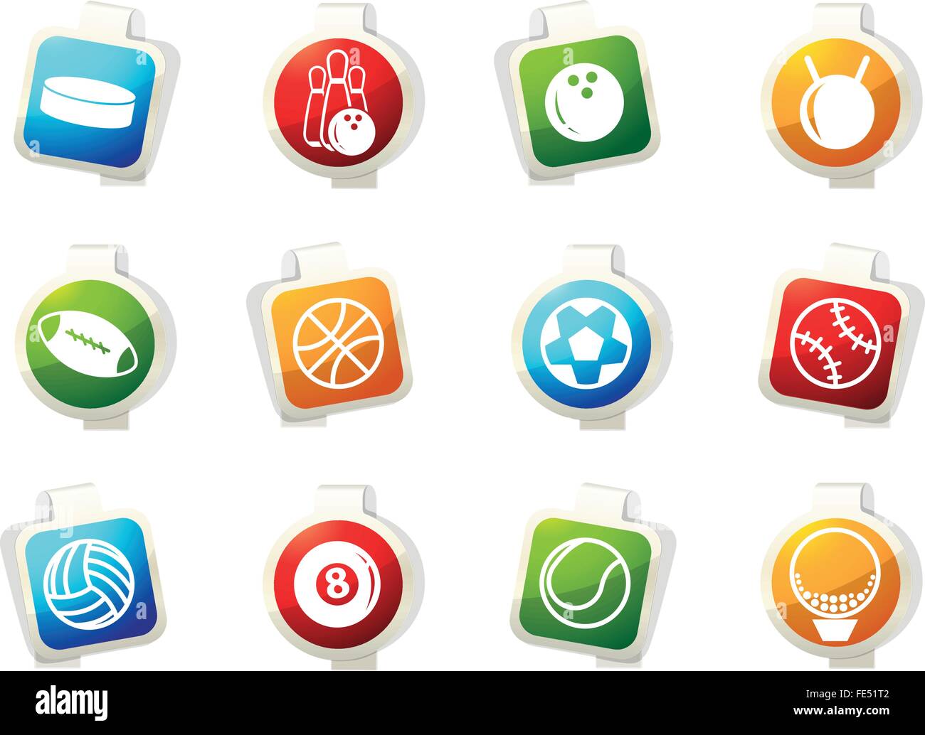Sports Balls icons set Stock Vector Image & Art - Alamy