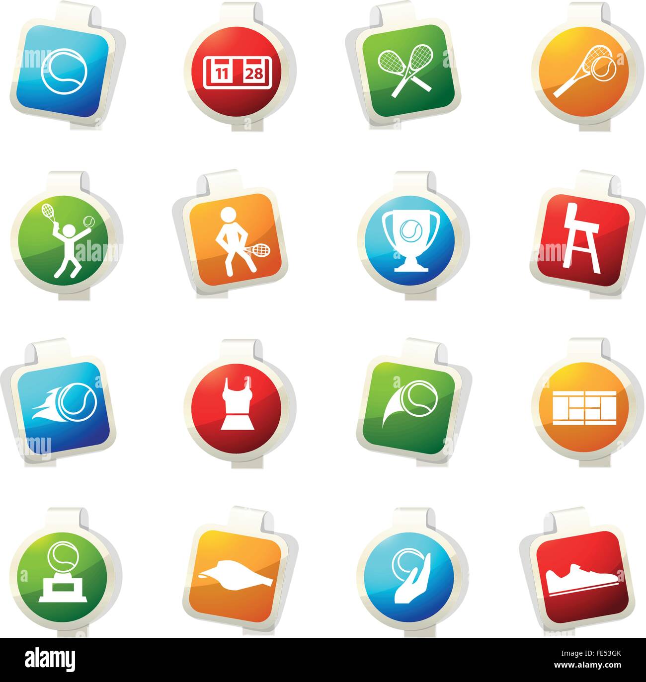Tennis icons set Stock Vector Image & Art - Alamy