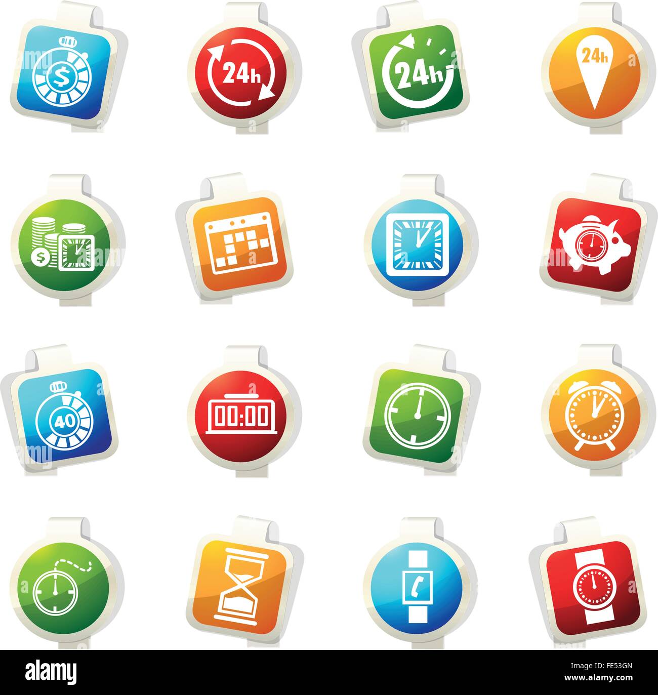 Time icon set Stock Vector Image & Art - Alamy