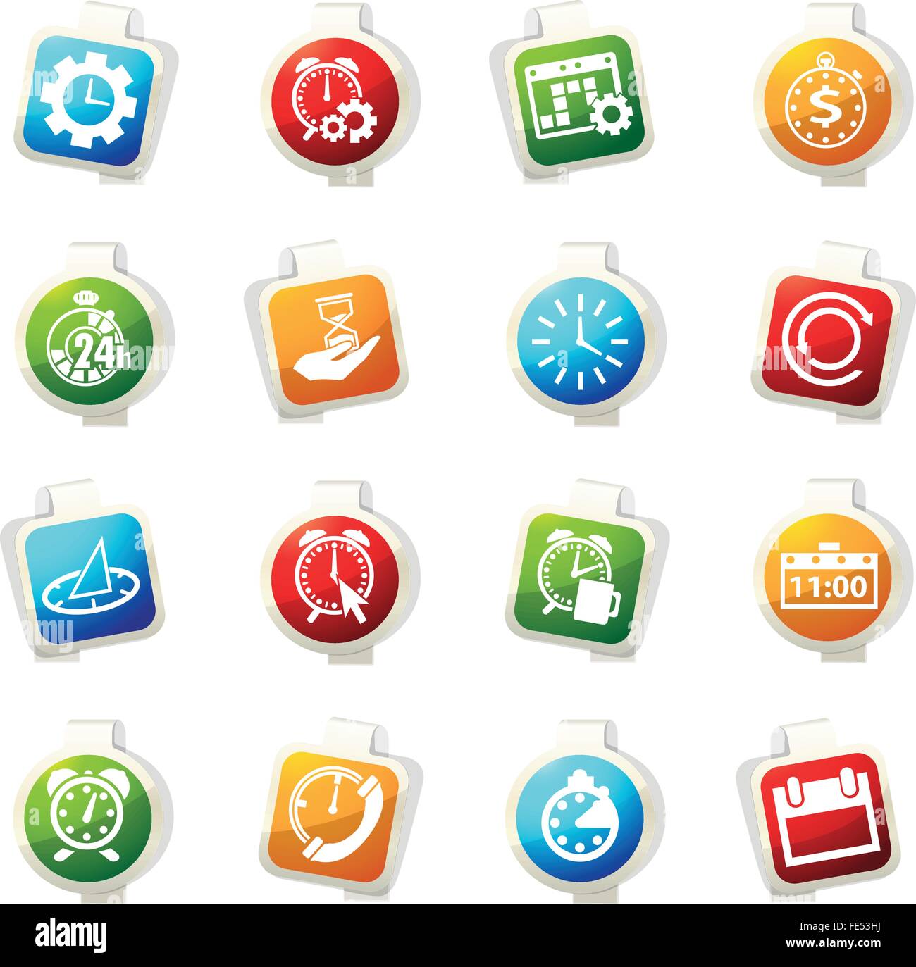 Time icon set Stock Vector Image & Art - Alamy