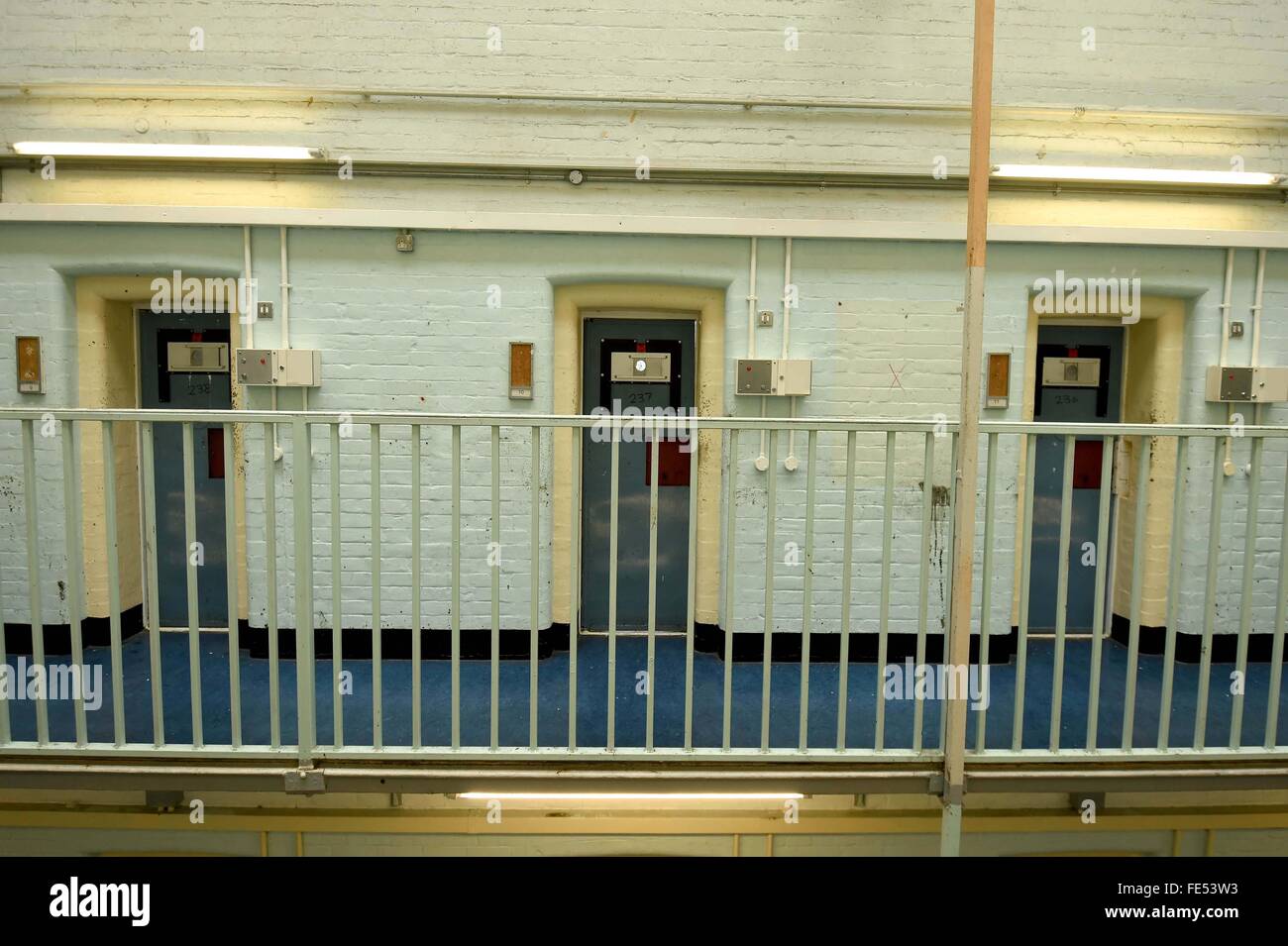 HMP Dorchester Prison, prison cell doors, Dorset, Britain, UK Stock ...