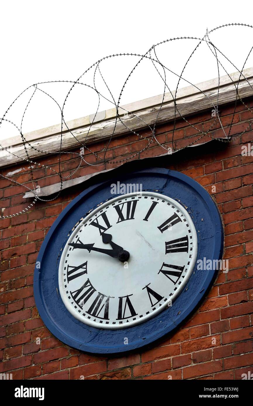 HMP Dorchester Prison, prison clock, Dorset, Britain, UK Stock Photo ...