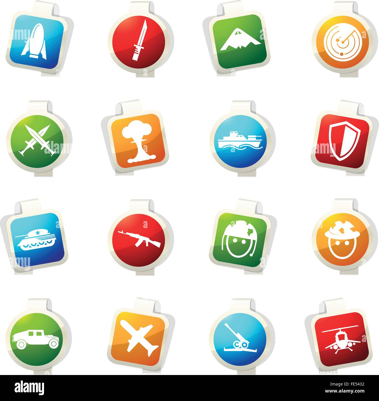 Military and war icons Stock Vector Image & Art - Alamy