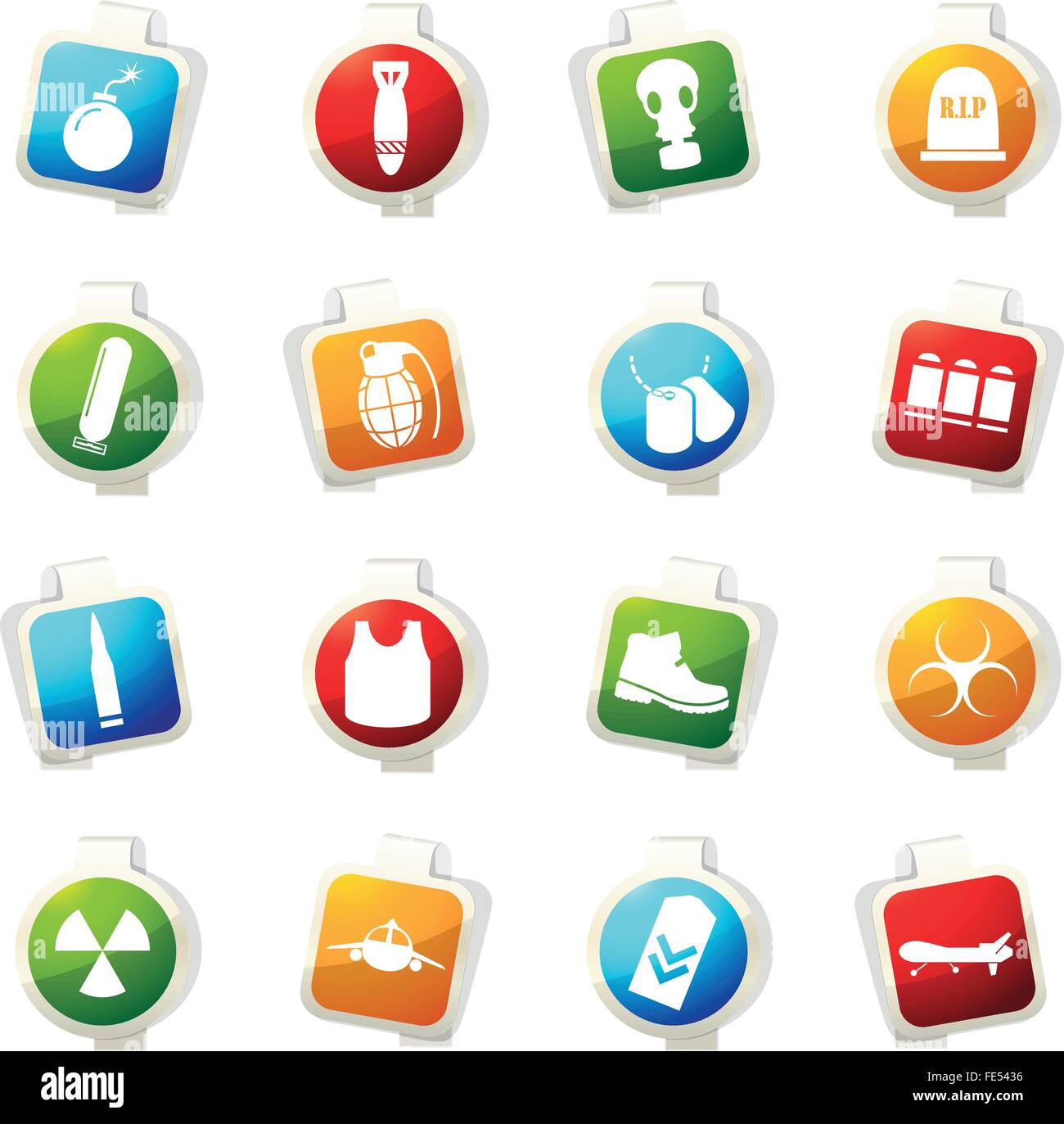 Military and war icons Stock Vector Image & Art - Alamy