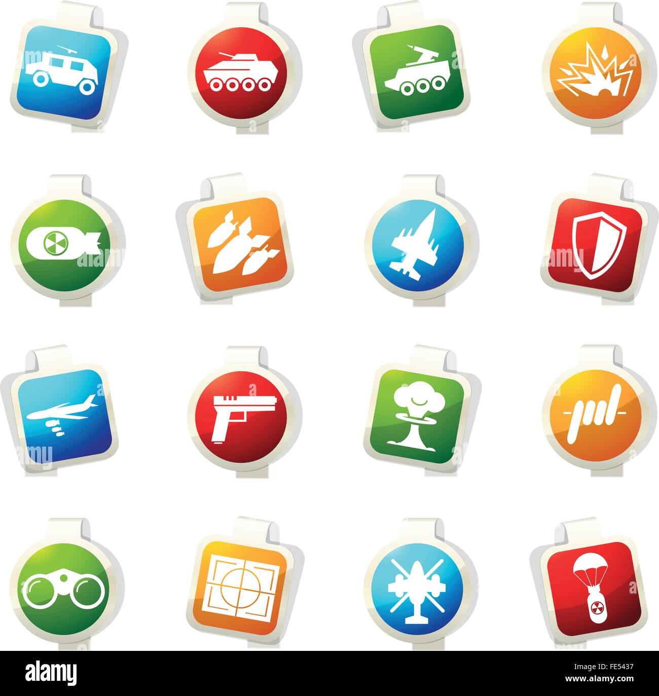 Military and war icons Stock Vector Image & Art - Alamy