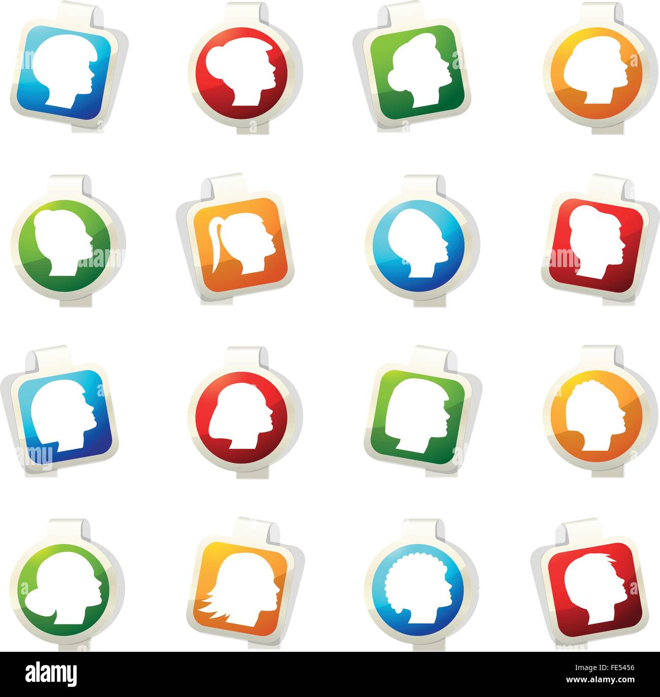 Woman icons set Stock Vector Image & Art - Alamy