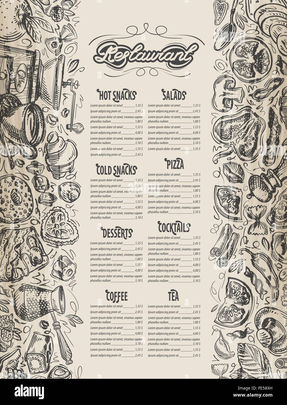 Bar and restaurant graphics hi-res stock photography and images - Alamy