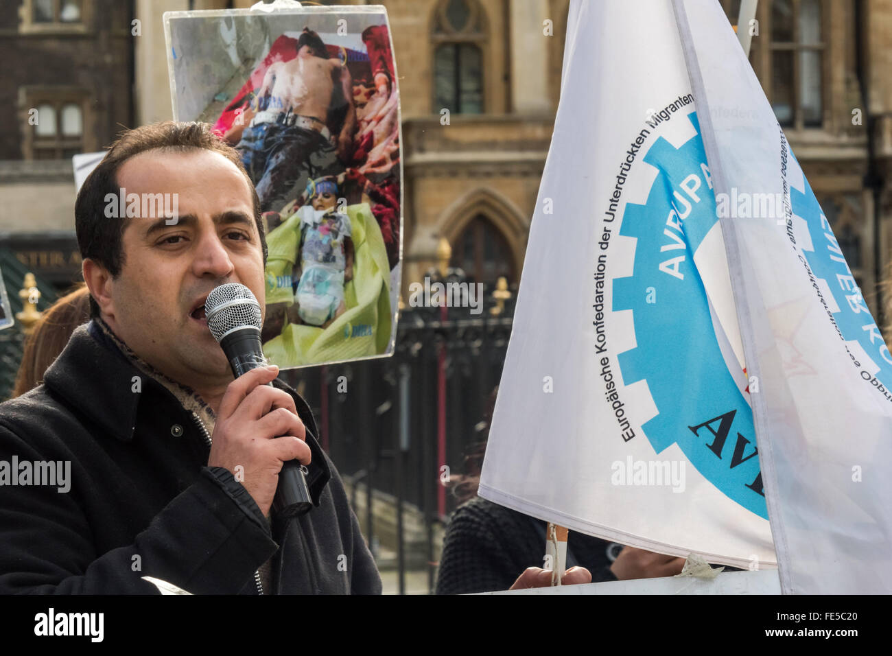 Kurdish holds ocalan flags hi-res stock photography and images - Alamy