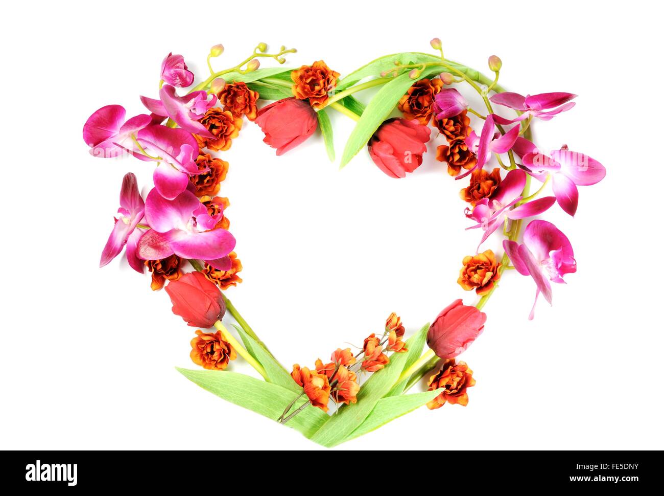 Heart from flowers Stock Photo - Alamy