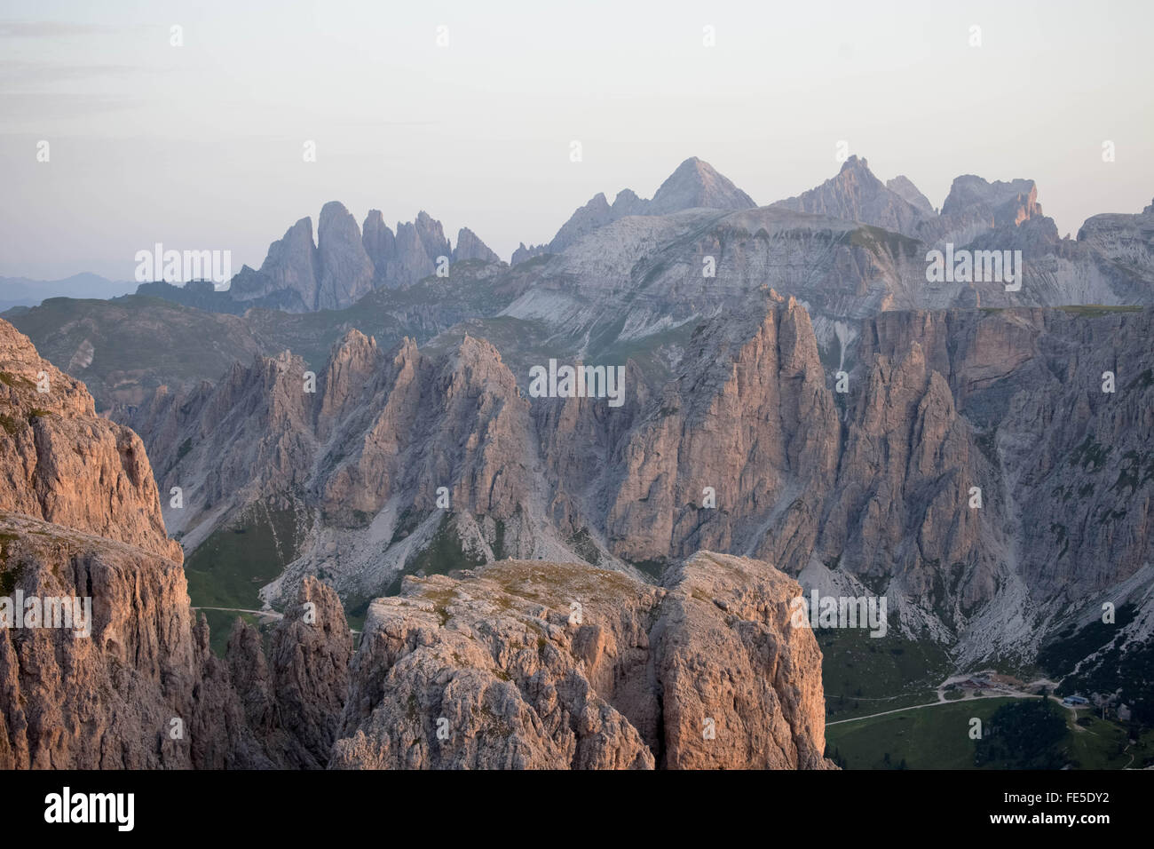 Dolomites view from the Sella Group - ITALY Stock Photo - Alamy