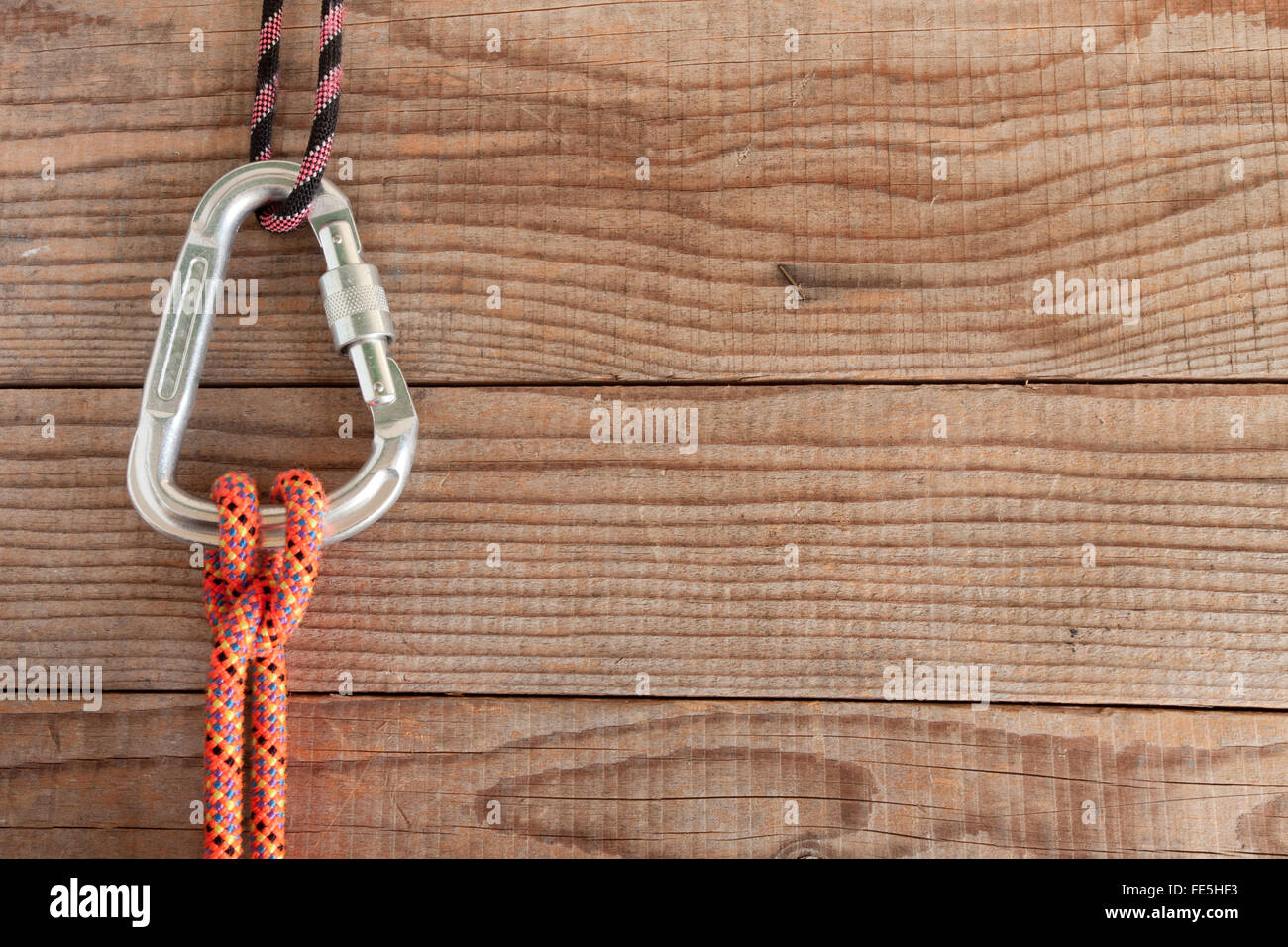 Mountain gear for climbing: Clove Hitch knot Stock Photo - Alamy
