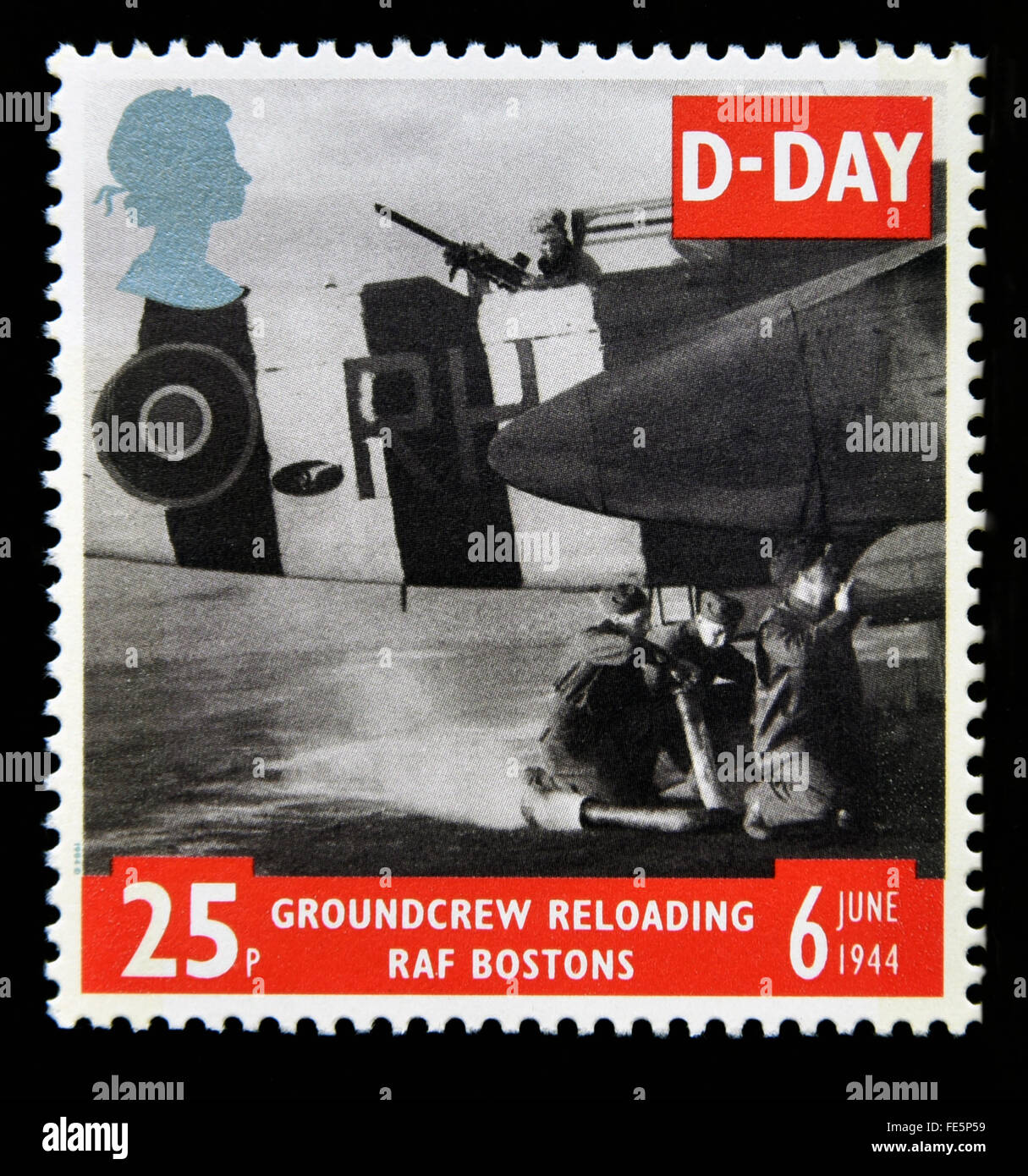 Postage stamp. Great Britain. Queen Elizabeth II. 1994. 50th ...