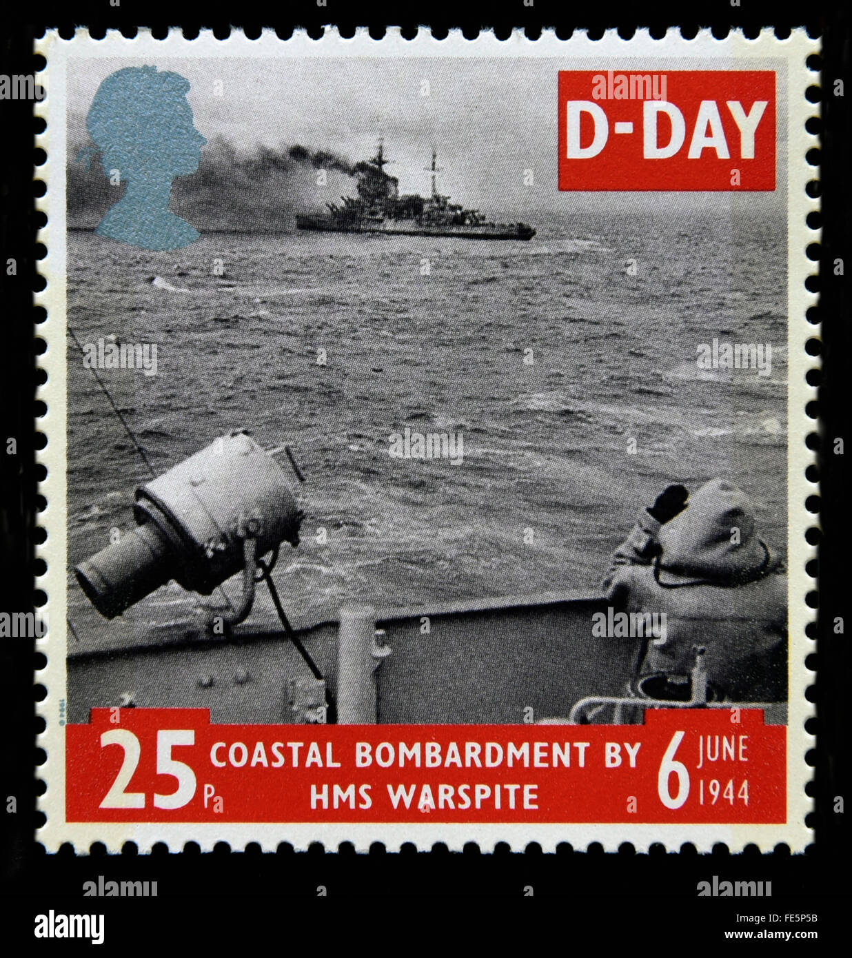 Postage stamp. Great Britain. Queen Elizabeth II. 1994. 50th ...