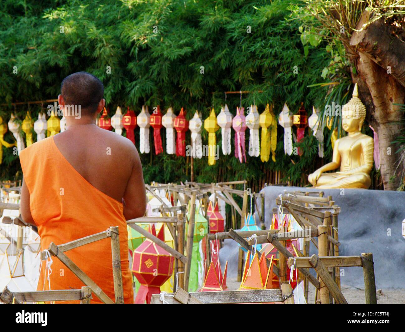 Monk in front of building hi-res stock photography and images - Alamy