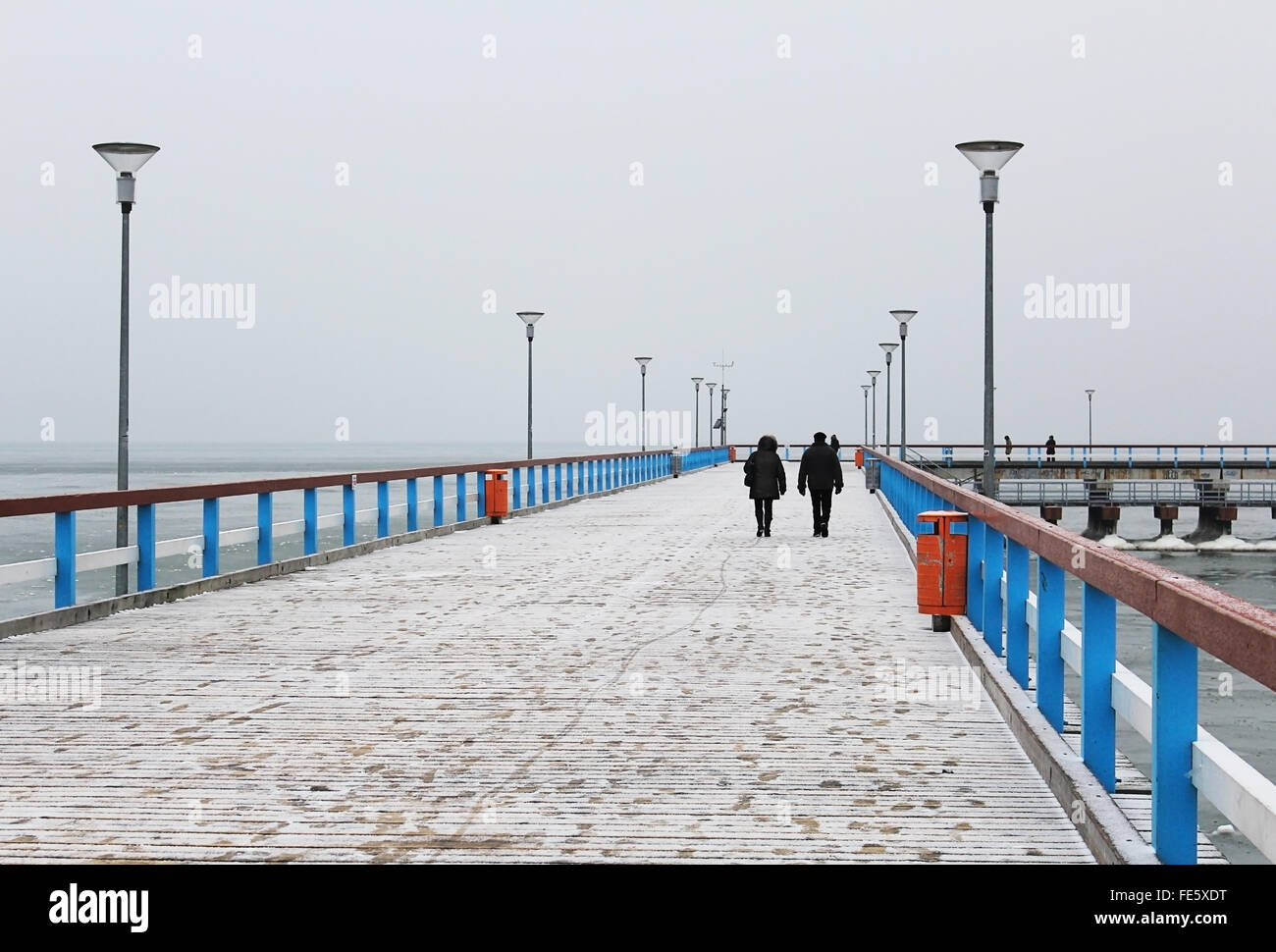 Palanga bridge in winter Stock Photo - Alamy