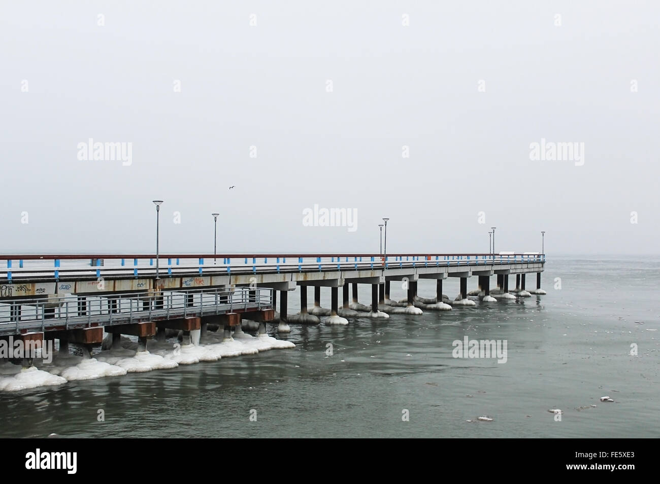 Palanga bridge in winter Stock Photo - Alamy