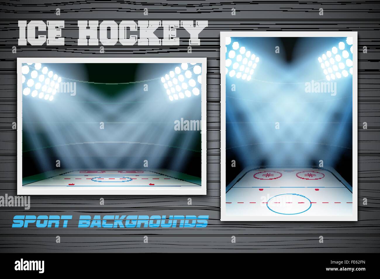 Set Backgrounds of ice hockey arena Stock Vector Image & Art - Alamy