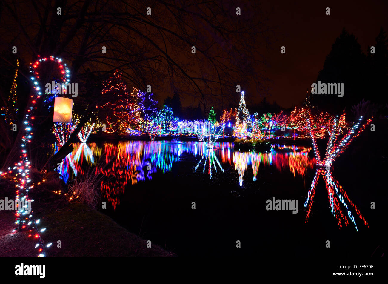 VanDusen Botanical Garden Light Festival, Vancouver, Canada Stock Photo ... VanDusen Botanical Garden Light Festival, Vancouver, Canada Stock Photo ...