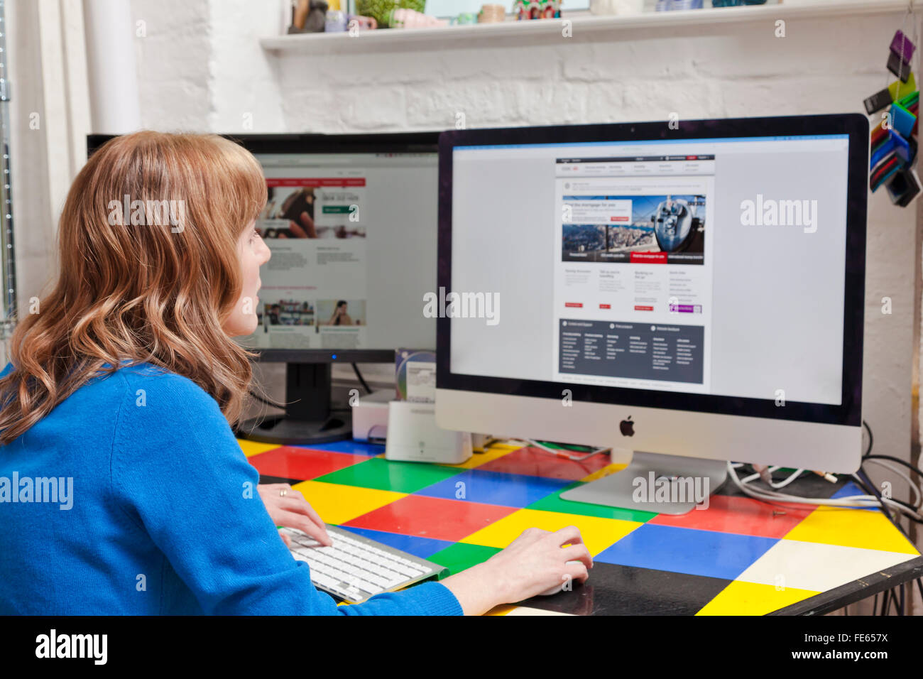 Person in front of computer hi-res stock photography and images - Alamy