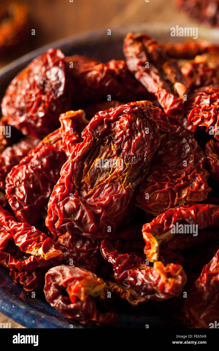 Organic Raw Sun Dried Tomatoes in a Bowl Stock Photo - Alamy