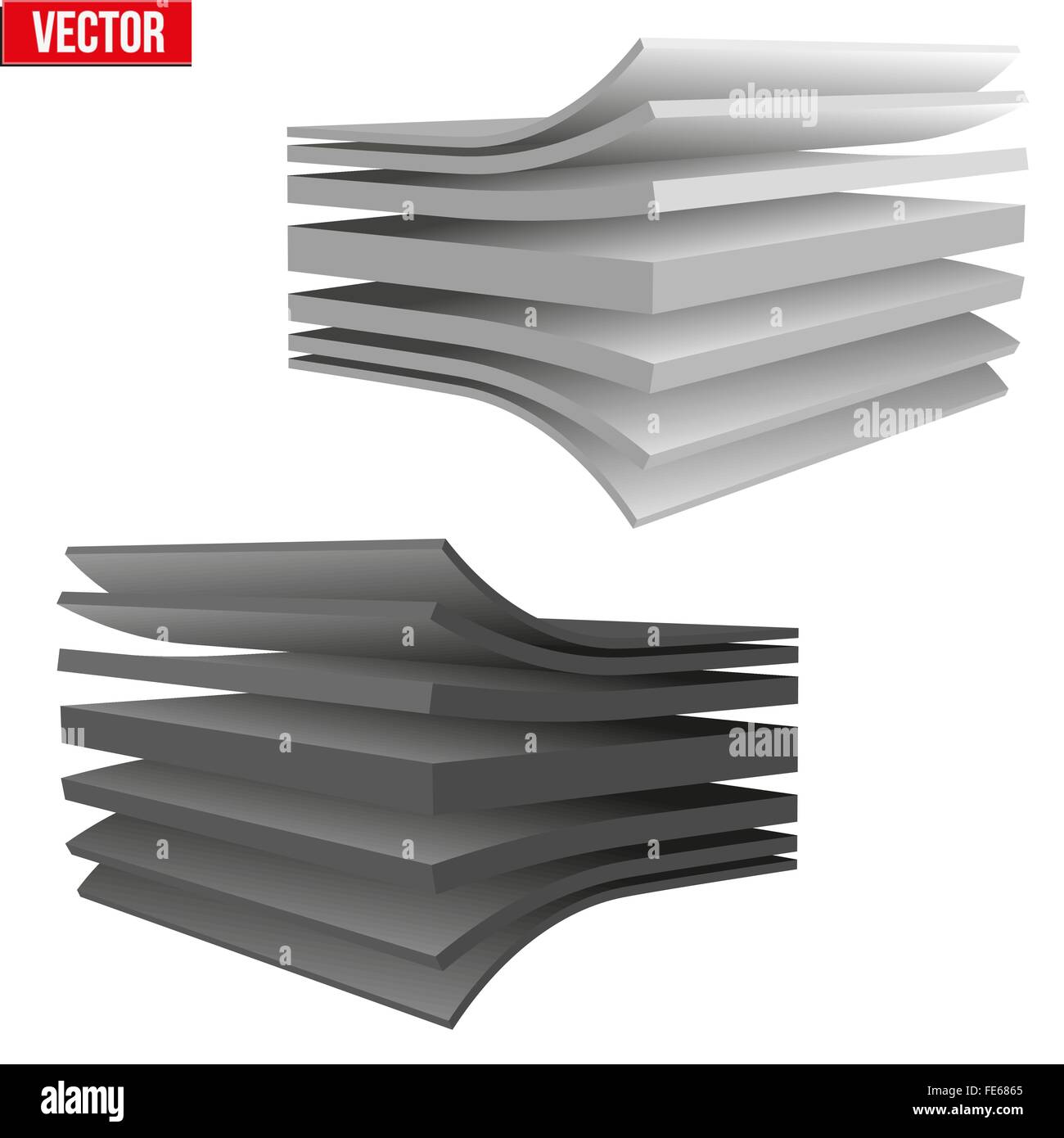 Technical illustration of a multilayer material Stock Vector Image ...