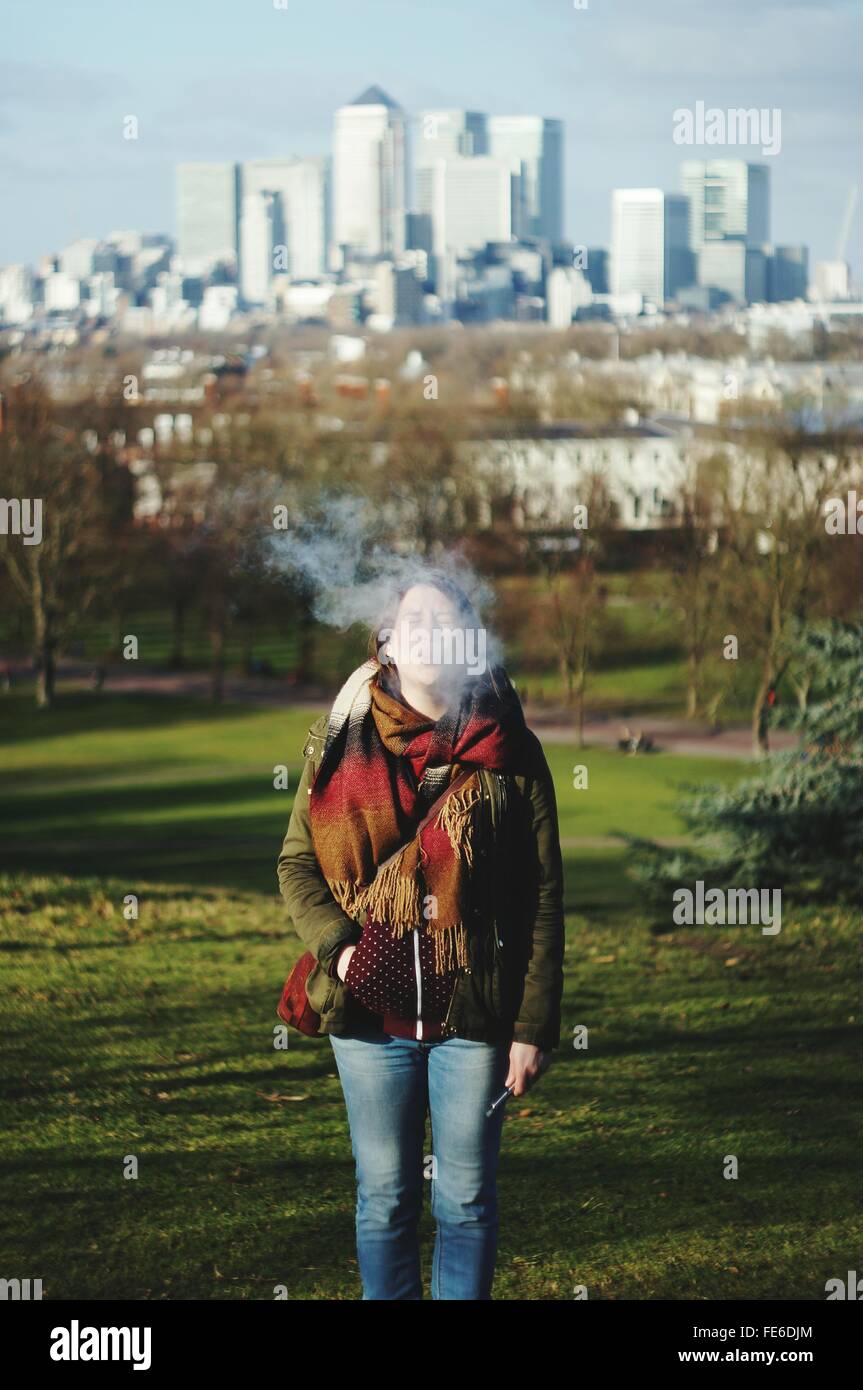 Woman smoking in tree hi-res stock photography and images - Alamy